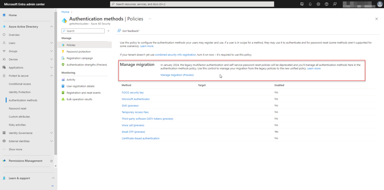 Azure Active Directory | Authentication Policies - GetToTheCloud