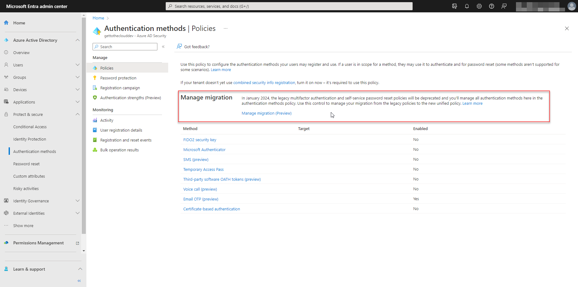 Azure Active Directory | Authentication Policies - GetToTheCloud