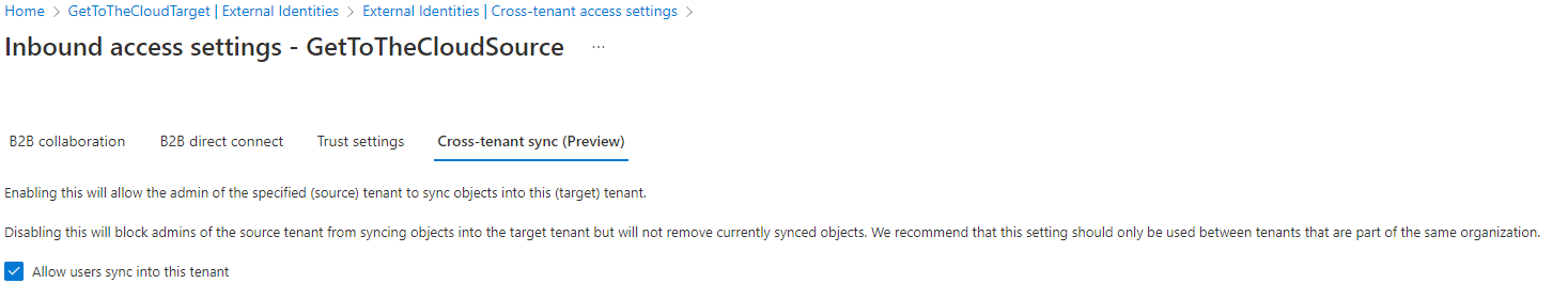 Azure Active Directory | Cross tenant synchronization - GetToTheCloud