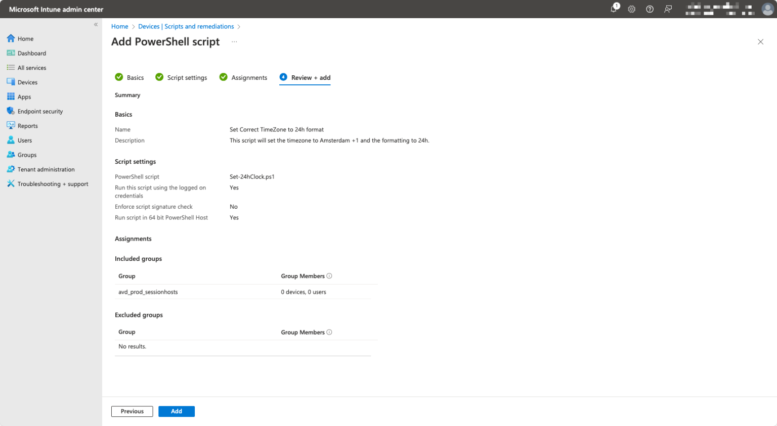 Azure Virtual Desktop | Intune - Set Timezone - GetToTheCloud