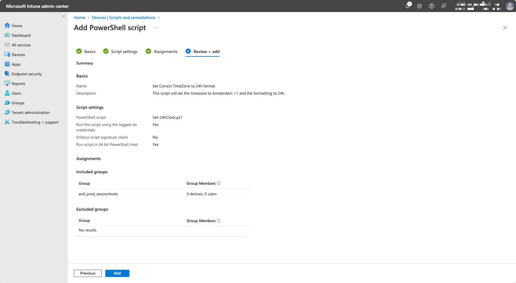 Azure Virtual Desktop | Intune - Set Timezone - GetToTheCloud